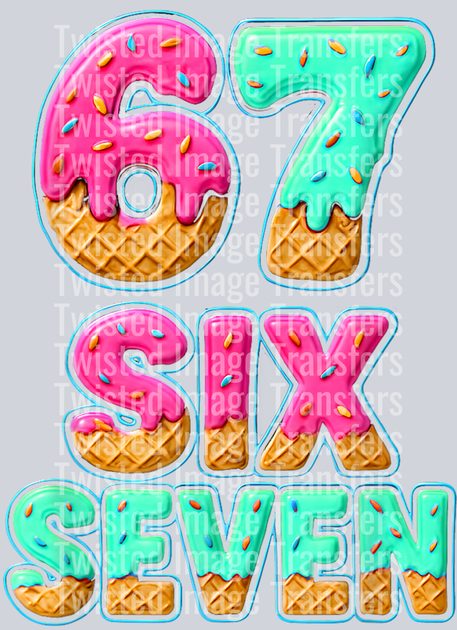 67 Ice Cream Drip Cones DTF (direct-to-film) Transfer – Twisted Image ...
