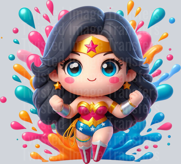 Wonder Women Color Drip DTF (direct-to-film) Transfer – Twisted Image ...