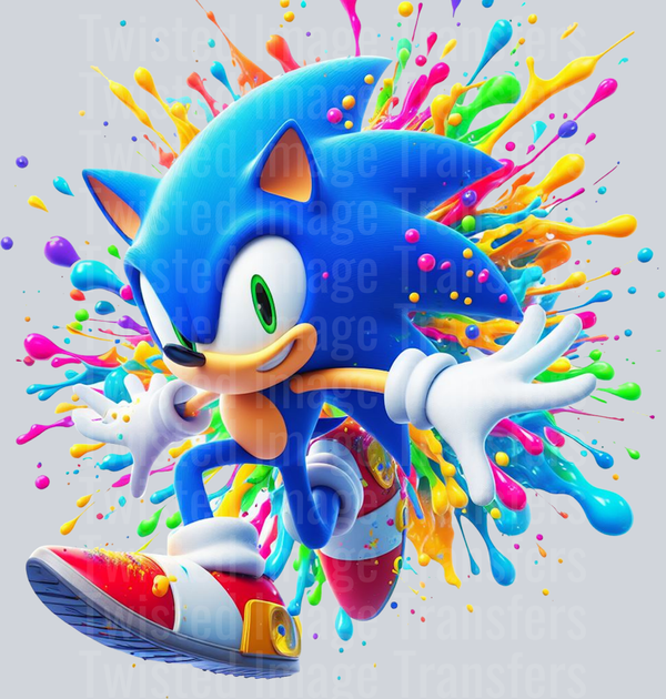 Color Drip Sonic Colorful 1 DTF (direct-to-film) Transfer – Twisted ...