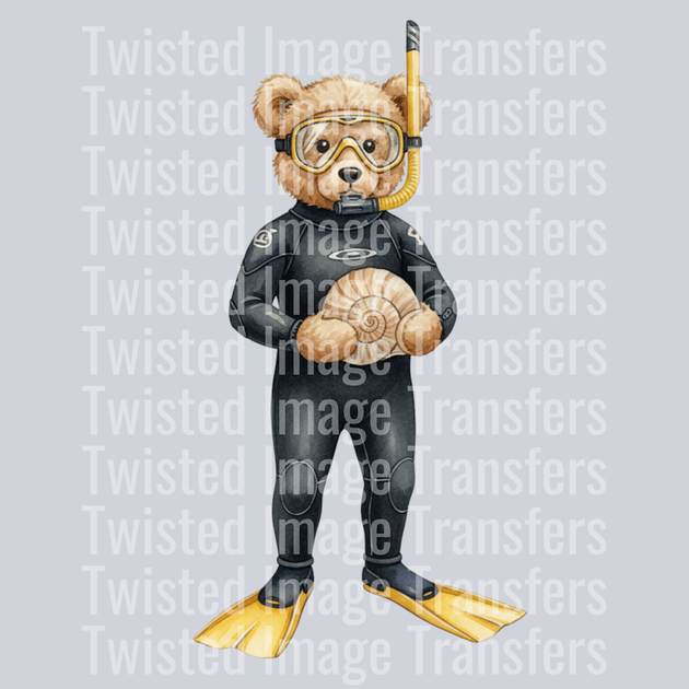 Swimmer Teddy Bear DTF (direct-to-film) Transfer – Twisted Image Transfers