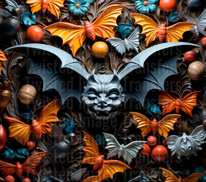 Black Bat in Colorful Bats – Twisted Image Transfers