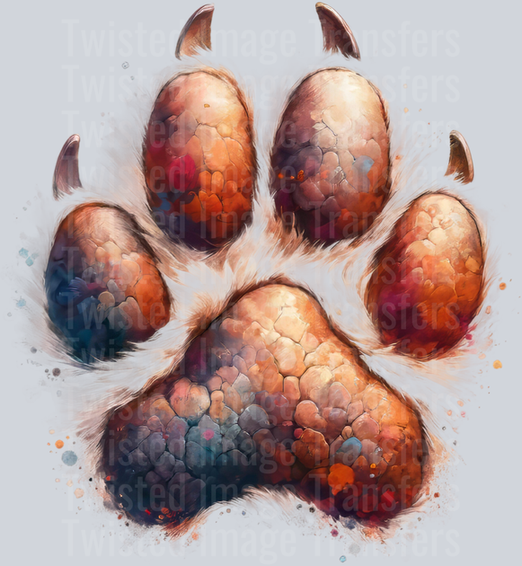 Furry Brown Paw DTF (direct-to-film) Transfer – Twisted Image Transfers