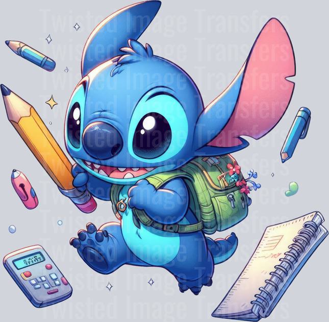 School Bundle & Stitch DTF (direct-to-film) Transfer – Twisted Image ...