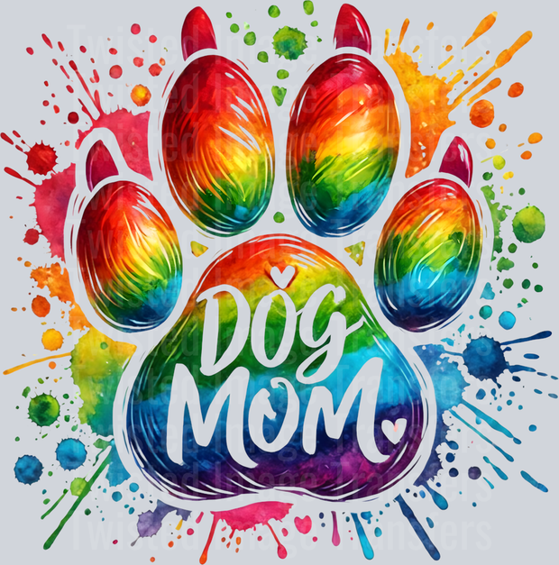 Color Burst Dog Mom Paw – Twisted Image Transfers