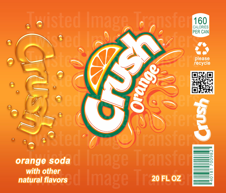 Crush Orange 20 oz Skinny Straight Tumbler Wrap – Twisted Image Transfers