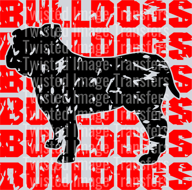 Stacked Distressed Bulldogs DTF (direct-to-film) Transfer – Twisted ...