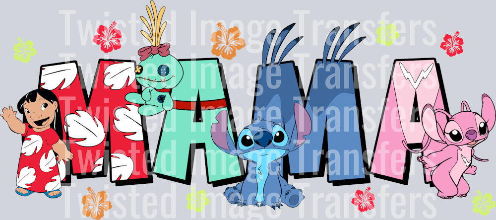 Lilo Mama DTF (direct-to-film) Transfer – Twisted Image Transfers
