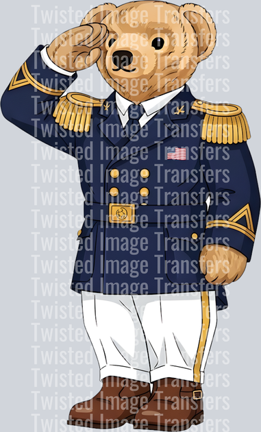 Teddy Bear in Uniform DTF (direct-to-film) Transfer – Twisted Image ...