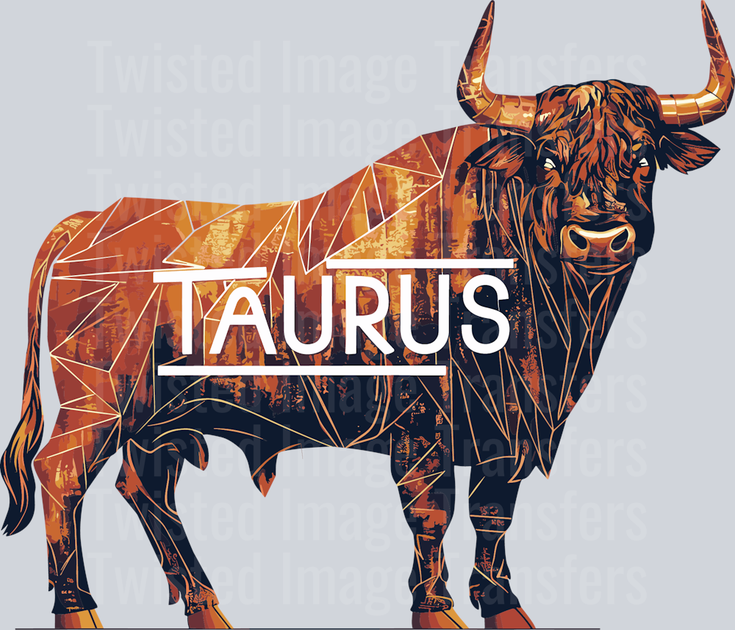 Taurus Bull Brown'gold DTF (direct-to-film) Transfers – Twisted Image ...