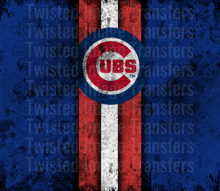 Baseball Cubs Grunge 20 oz Skinny Straight Tumbler Wrap – Twisted Image ...