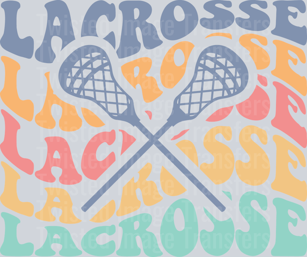 Wavy Text Lacrosse DTF (direct-to-film) Transfers – Twisted Image Transfers