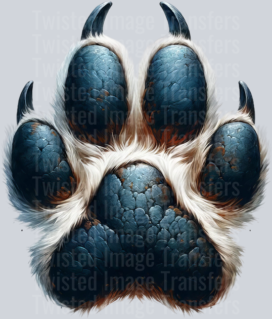 Black Furry Paw DTF (direct-to-film) Transfer – Twisted Image Transfers