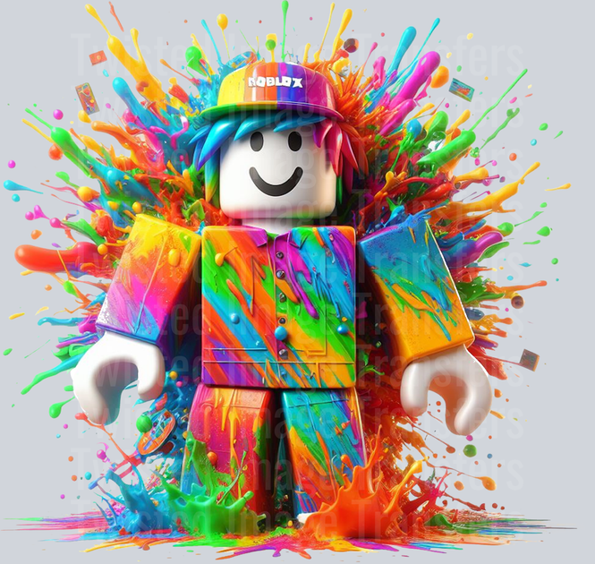 Color Drip Rainbow Roblox DTF (direct-to-film) Transfer – Twisted Image ...