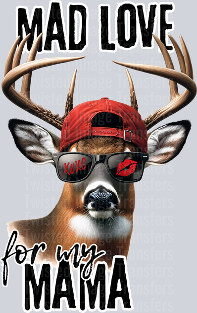 Mad Love For My Wife Buck With Red Cap – Twisted Image Transfers