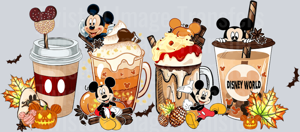 Coffee With Mickey Fall DTF (direct-to-film) Transfer – Twisted Image ...