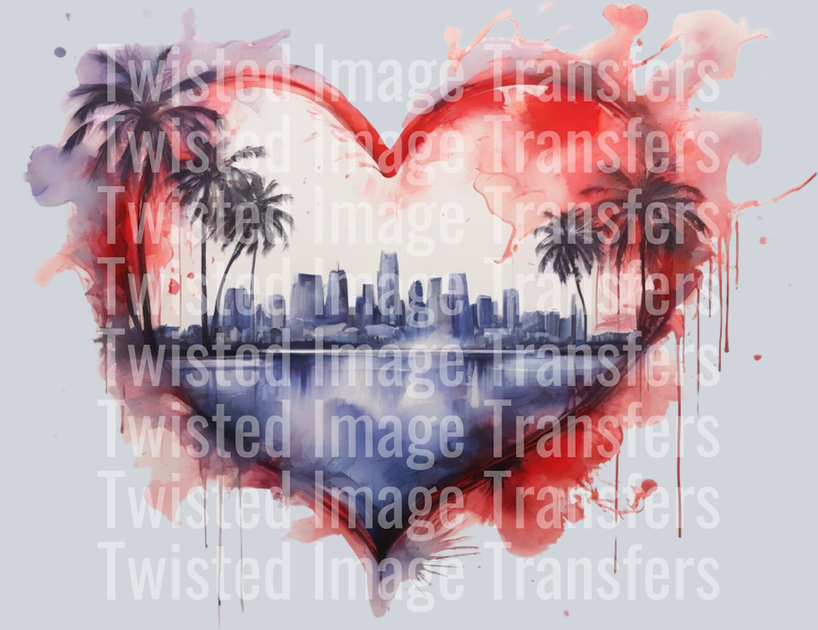 Splattered Color Drip Heart DTF (direct-to-film) Transfer – Twisted ...