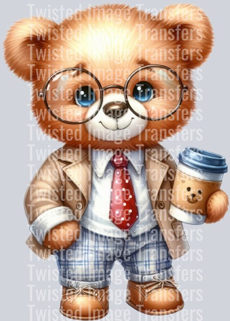 Teddy Bear in Tie DTF (direct-to-film) Transfer – Twisted Image Transfers