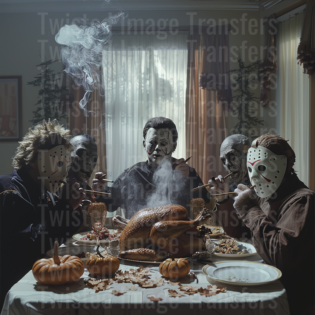 Halloween Smoking At The Table DTF (direct-to-film) Transfer – Twisted ...
