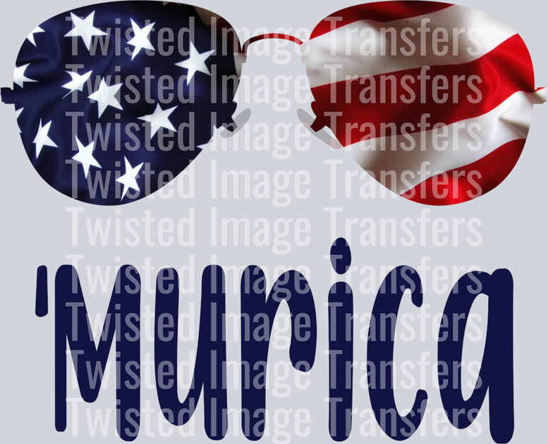 Murica with Sunglasses DTF (direct-to-film) Transfer – Twisted Image ...