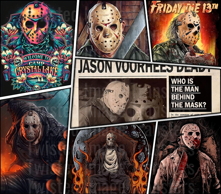 Jason Behind the Mask 20 oz Skinny Straight Tumbler Wrap – Twisted ...