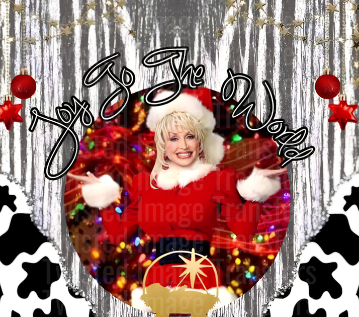 Joy to the World Dolly & Cow Print 20 oz Skinny Straight Tumbler Wrap ...