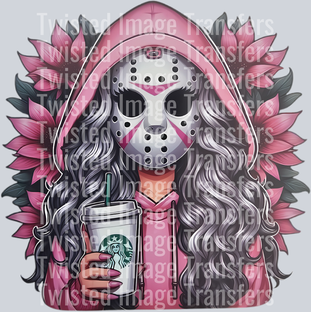 Masked Lady in Pink DTF (direct-to-film) Transfer – Twisted Image Transfers