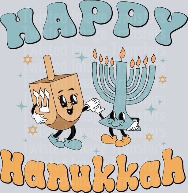 Happy Hanukkah Characters DTF (direct-to-film) Transfer – Twisted Image ...