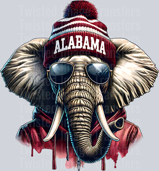 Elephant In Alabama Beannie DTF (direct-to-film) Transfers – Twisted ...