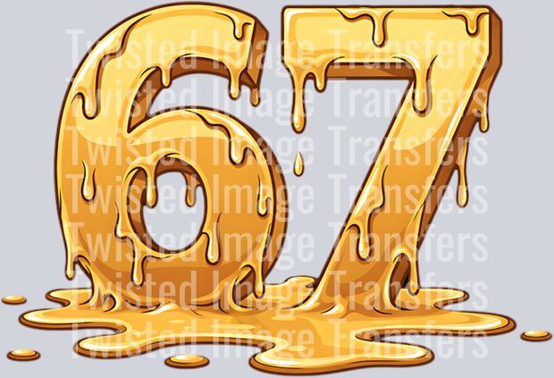 Gold 67 Ice Cream Drip DTF (direct-to-film) Transfer – Twisted Image ...