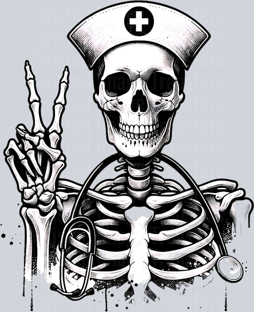 SKELETON NURSE PNG – Twisted Image Transfers