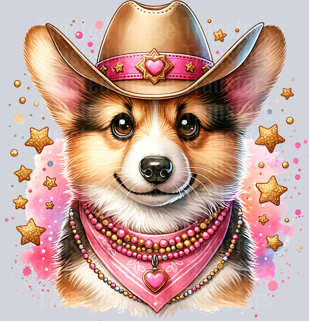 Western Corgi DTF (direct-to-film) Transfer – Twisted Image Transfers