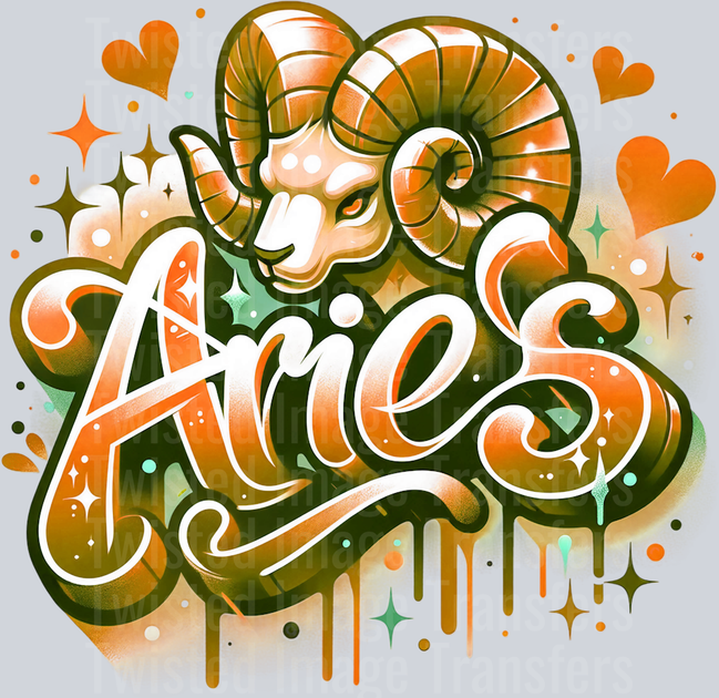 Aries 1 Orange DTF (direct-to-film) Transfers – Twisted Image Transfers
