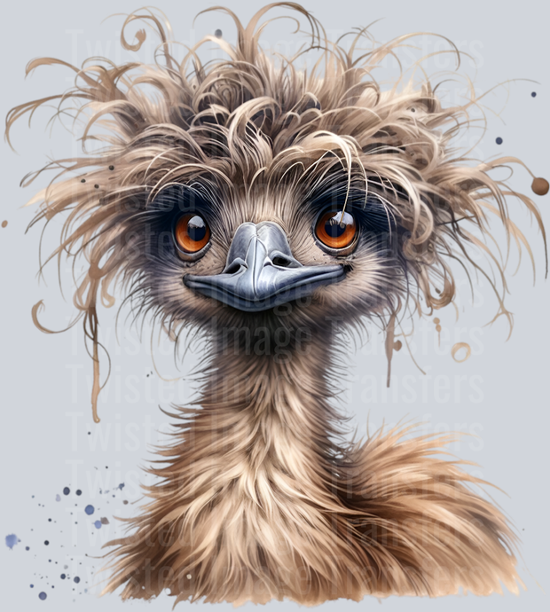 Brown Emu & Color Spots – Twisted Image Transfers